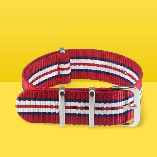 Navy, White & Red classic strap – Preppystraps