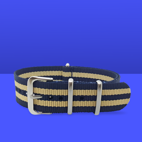 Navy & Beige classic strap – Preppystraps