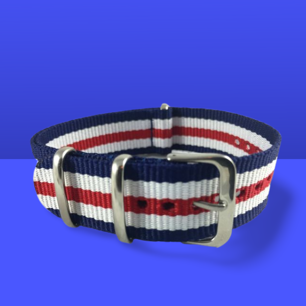 Navy, White & Red USA classic strap – Preppystraps